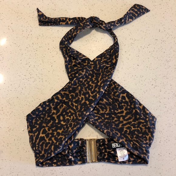 Beach Riot | Swim | Beach Riot Jessica Top In Leopard Size Medium ...